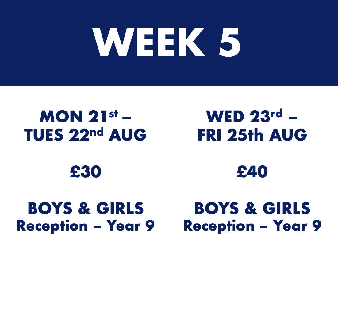 Summer Football Camp – Washington AFC